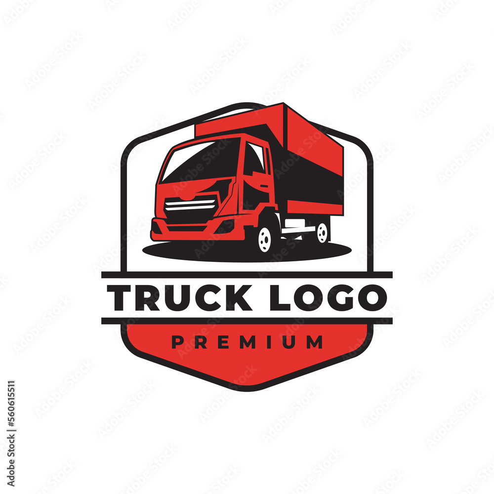 truck vector logo design. box truck logo Stock Vector | Adobe Stock