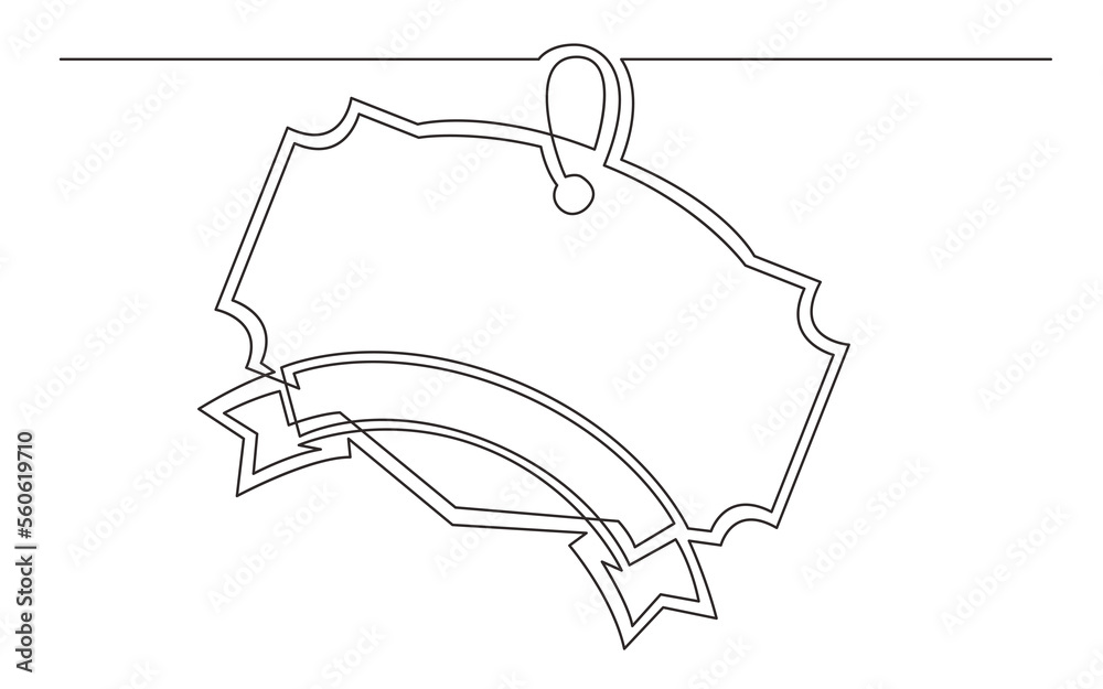continuous line drawing hanging label 2 - PNG image with transparent ...