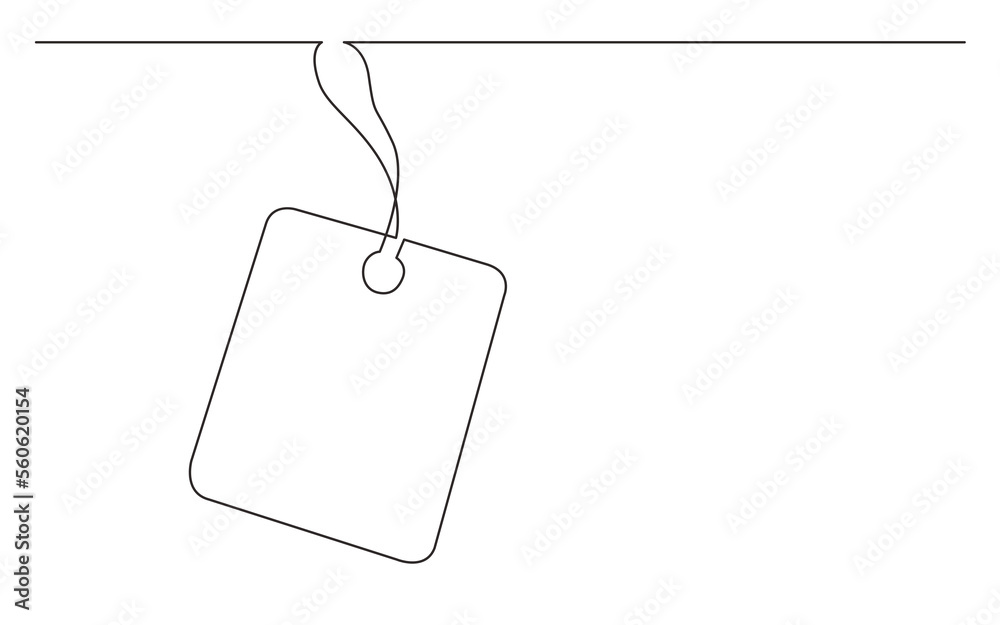 continuous line drawing tag label vector design 2 - PNG image with ...