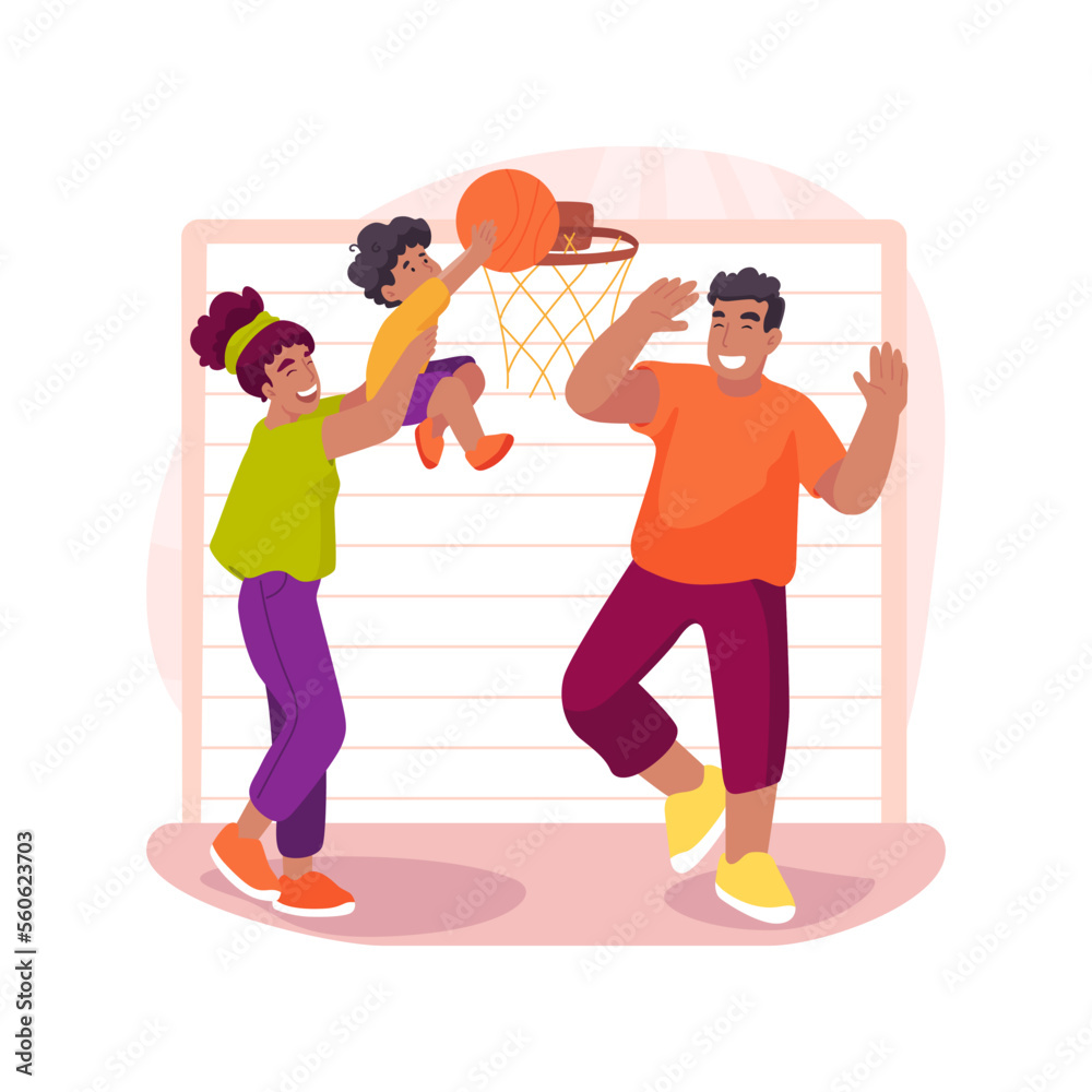 Basketball isolated cartoon vector illustration. Stock Vector | Adobe Stock