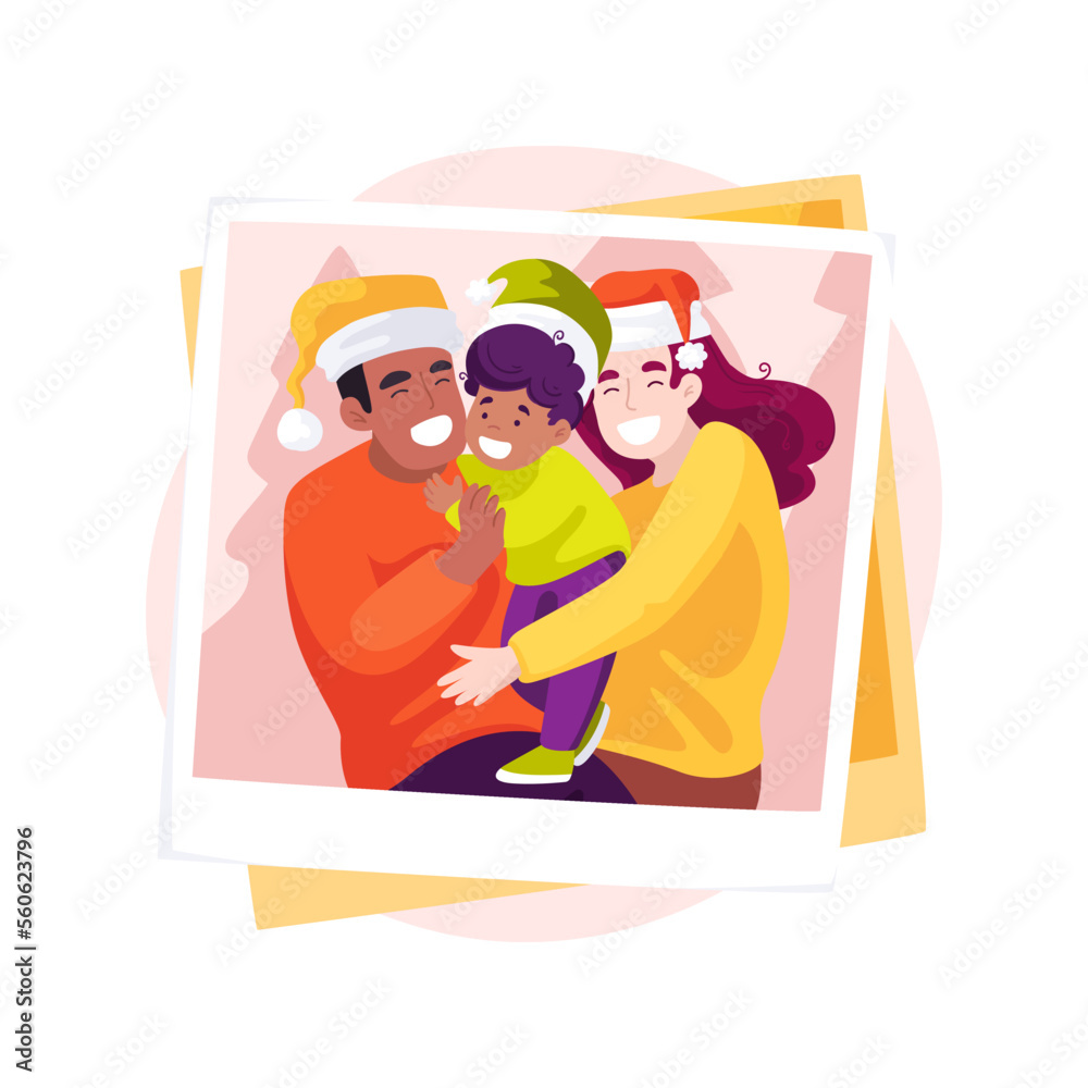 Annual photos isolated cartoon vector illustration. Stock Vector ...