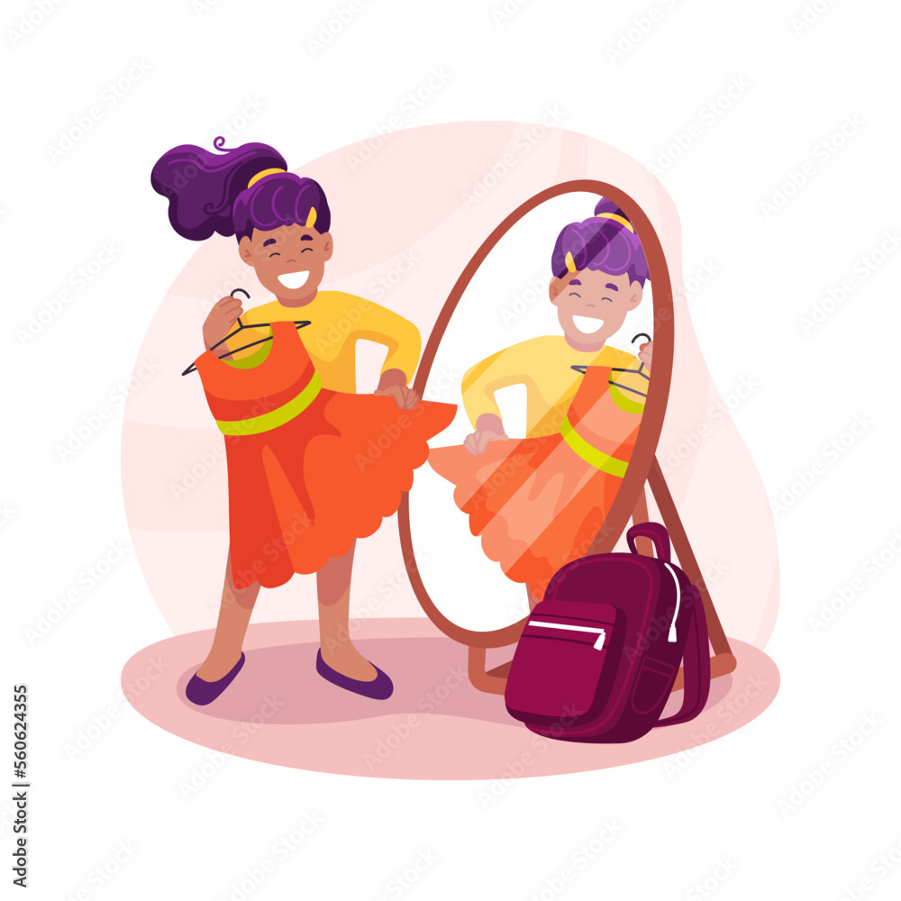 Dressing up isolated cartoon vector illustration. Stock Vector | Adobe ...