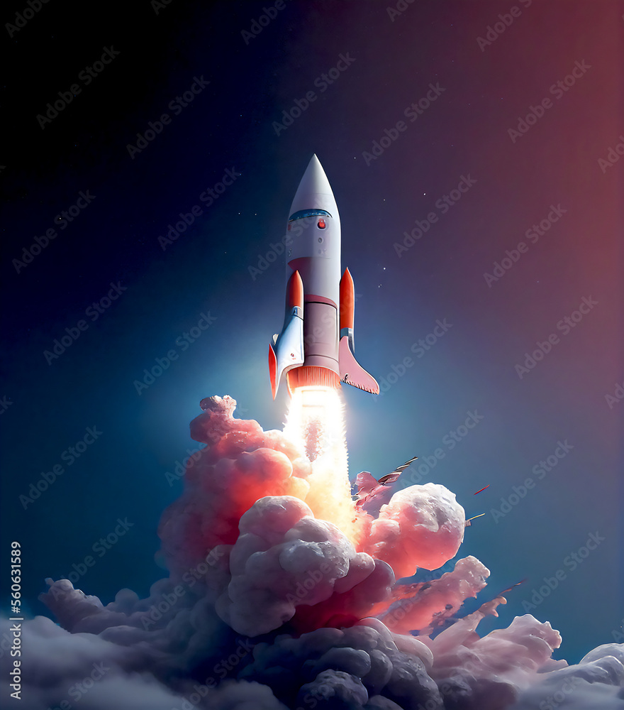 Space Rocket Going In