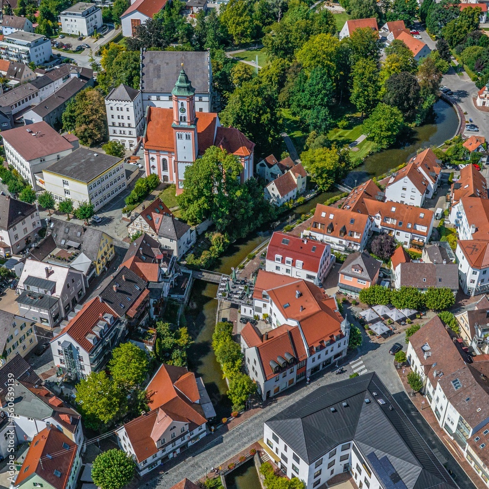 Krumbach in Mittelschwaben - das Krumbacher Schloss an der Kammel im ...