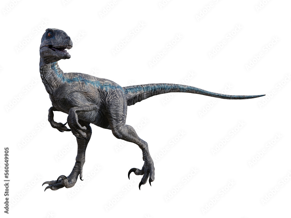dinosaur velociraptor 3d render Stock Illustration | Adobe Stock