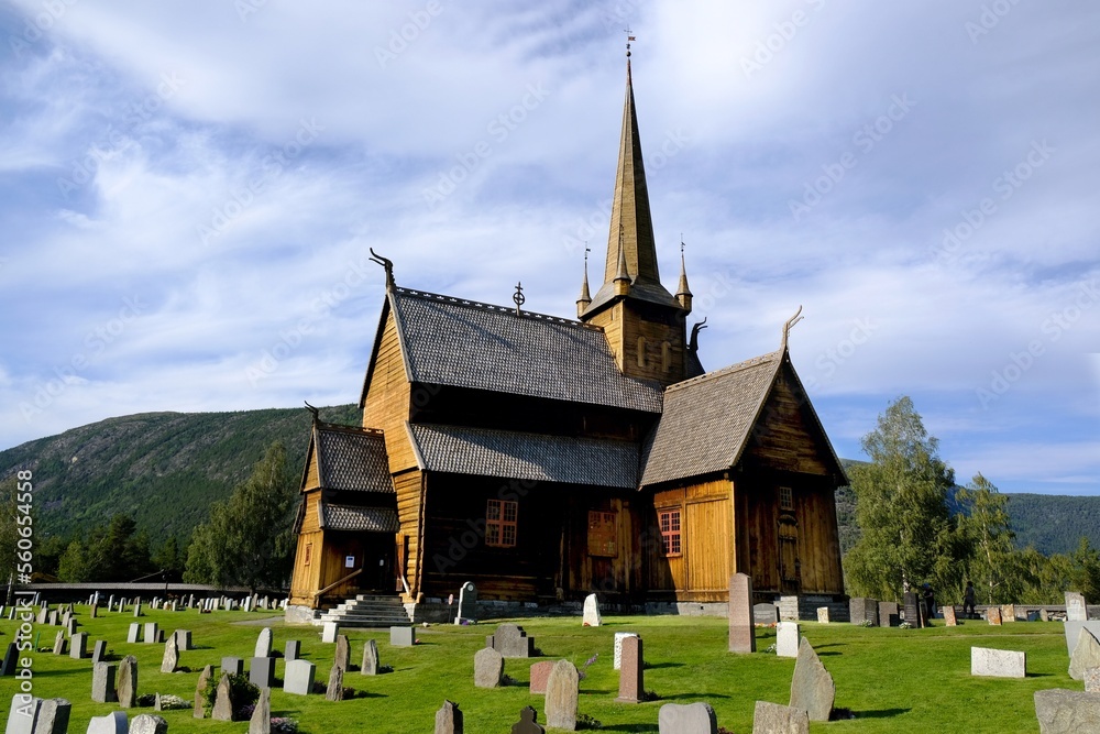 Stave Church In Lom Lom Stave Church A Stave Post Church Located