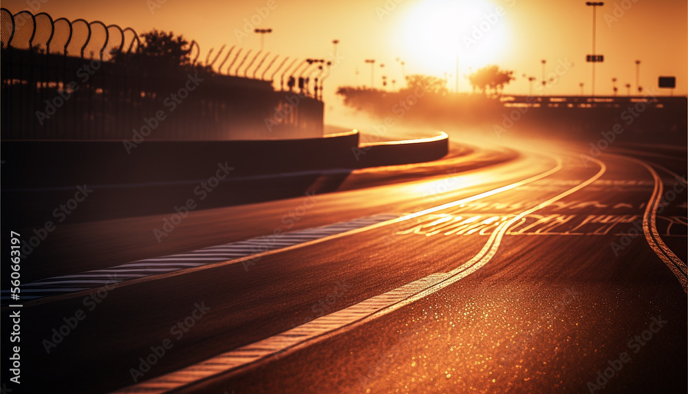 Generative AI illustration of f1 race track Stock Illustration | Adobe ...