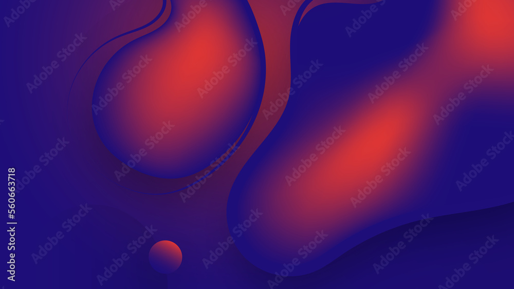 Blue purple orange abstract neon color design. Minimalism. Fluid Design ...