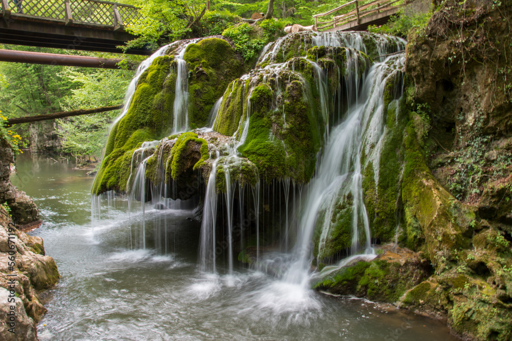 Bigar waterfall from Romania. Now it collapsed and does have this shape ...