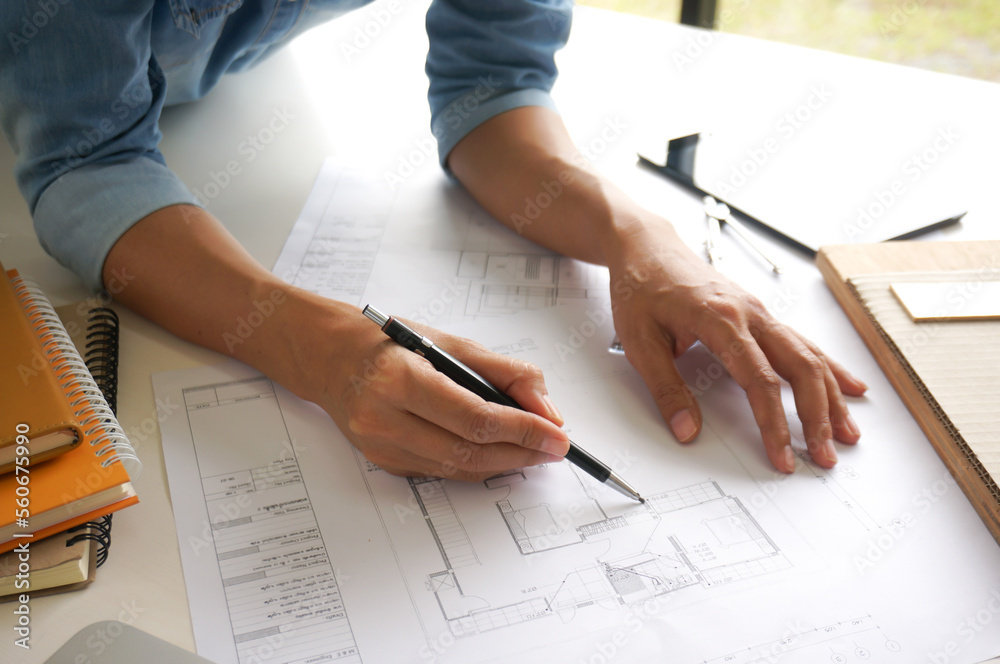 Architecture drawing on architectural project business architecture ...