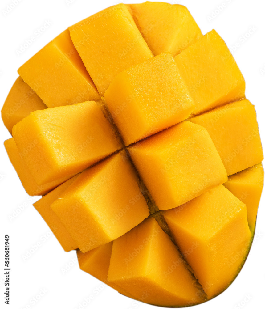 Beautiful delicious mango isolated on white table background. Stock ...
