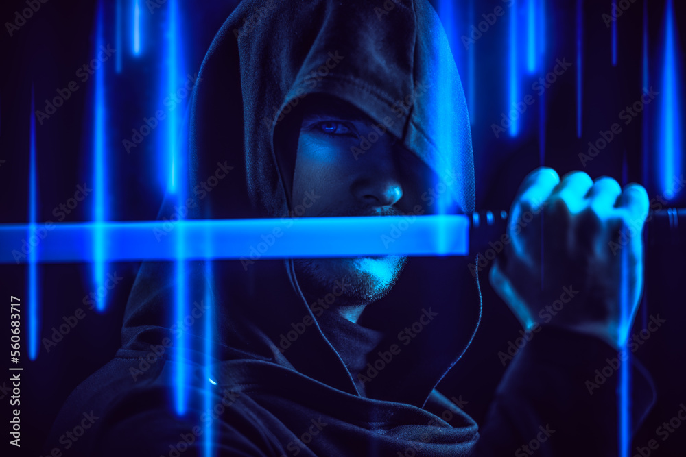 blue laser sword Stock Photo | Adobe Stock