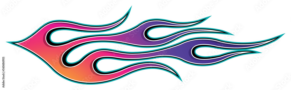 Burning tires and flame sports car decal vinyl sticker. Racing car hot ...