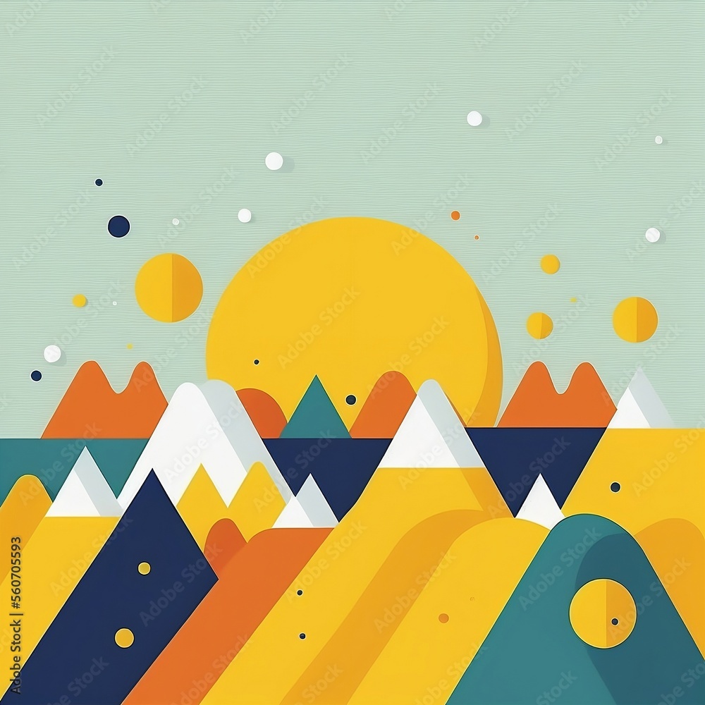 A flat design, vector style background picture would have a simple and ...
