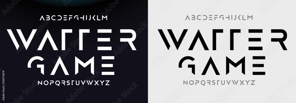 WATTER GAME Modern Bold Font. Regular Italic Number Typography urban ...