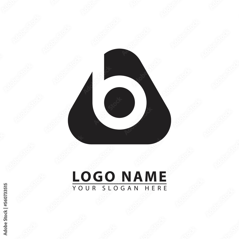 vector letter b in triangle logo icon. Stock Vector | Adobe Stock