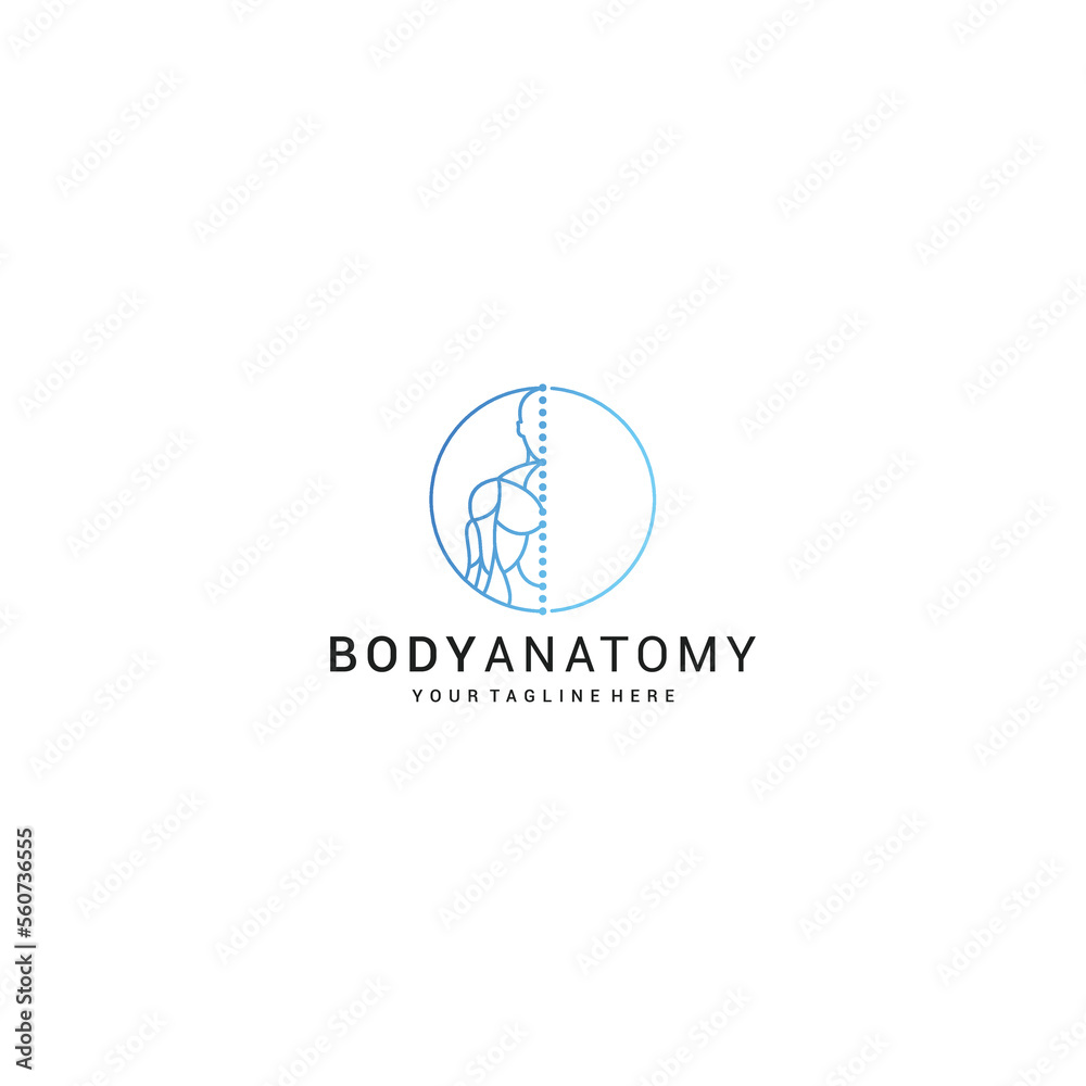 Body anatomy logo design icon vector Stock Vector | Adobe Stock