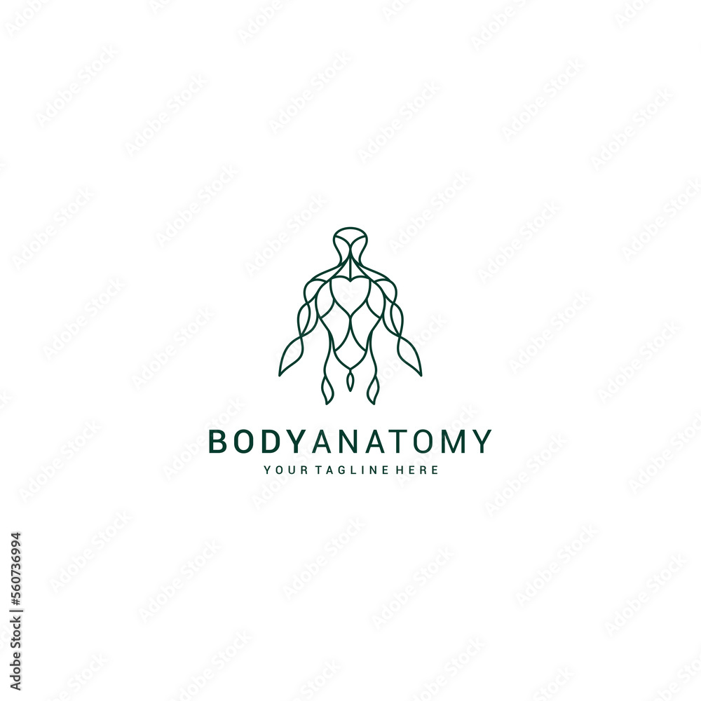 Body anatomy logo design icon vector Stock Vector | Adobe Stock
