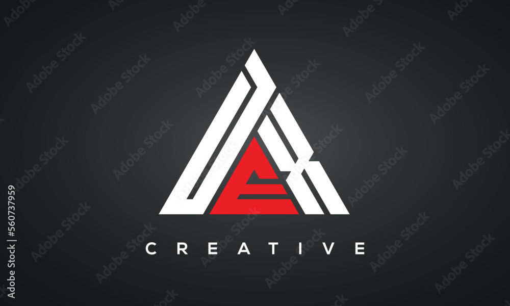 DEX monogram triangle logo design Stock Vector | Adobe Stock