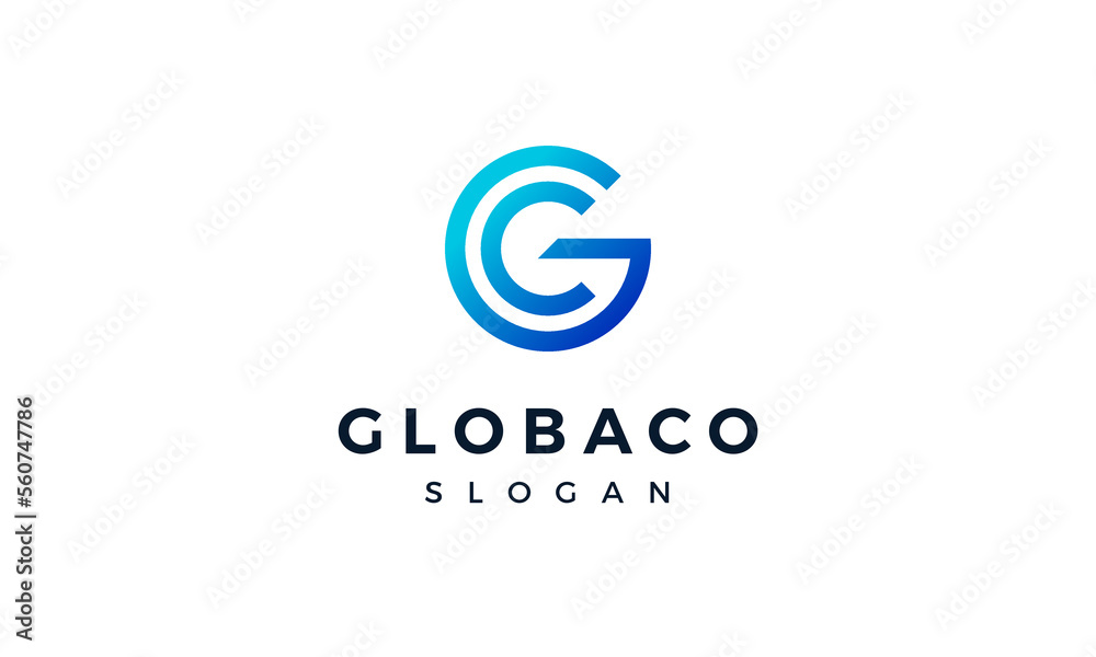 Circular Letters GC Logo - G And C Global Company Symbol Stock Vector ...