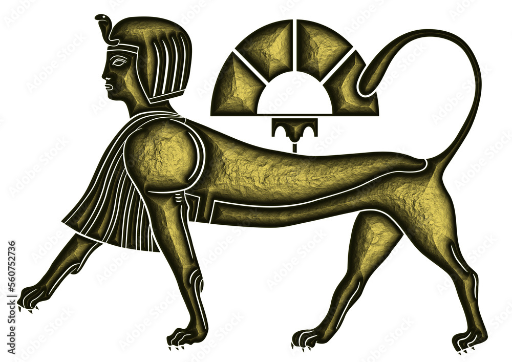 Sphinx - mythical creatures of ancient Egypt on transparent background ...
