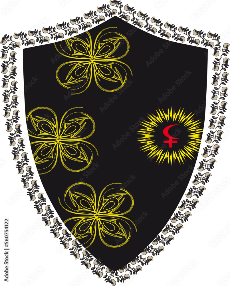Lilith, astrological symbol. Coat of arms, emblem, shield, tattoo ...