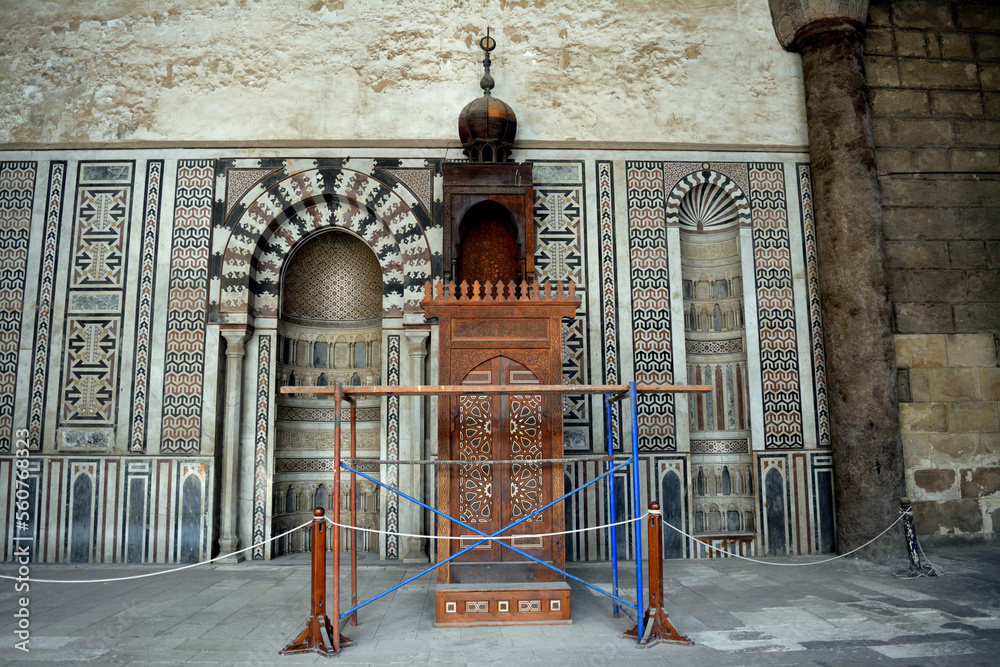 The Sultan Al-Nasir Muhammad ibn Qalawun Mosque, an early 14th-century ...