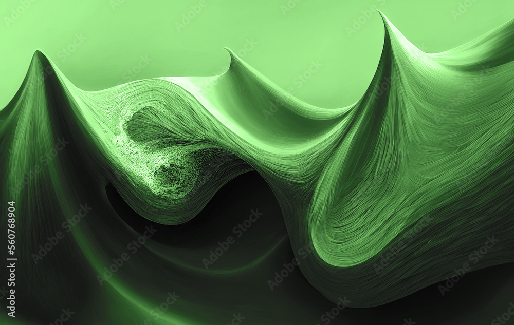 green background texture design, complex curvey shapes with different ...