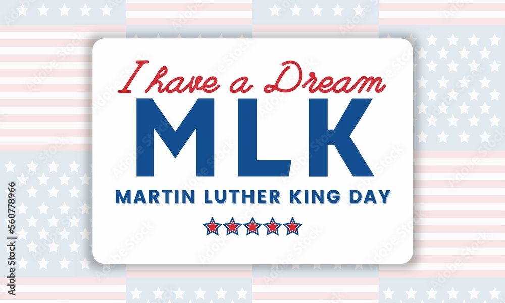 Martin Luther king jr. day with text i have a dream. MLK Banner design ...