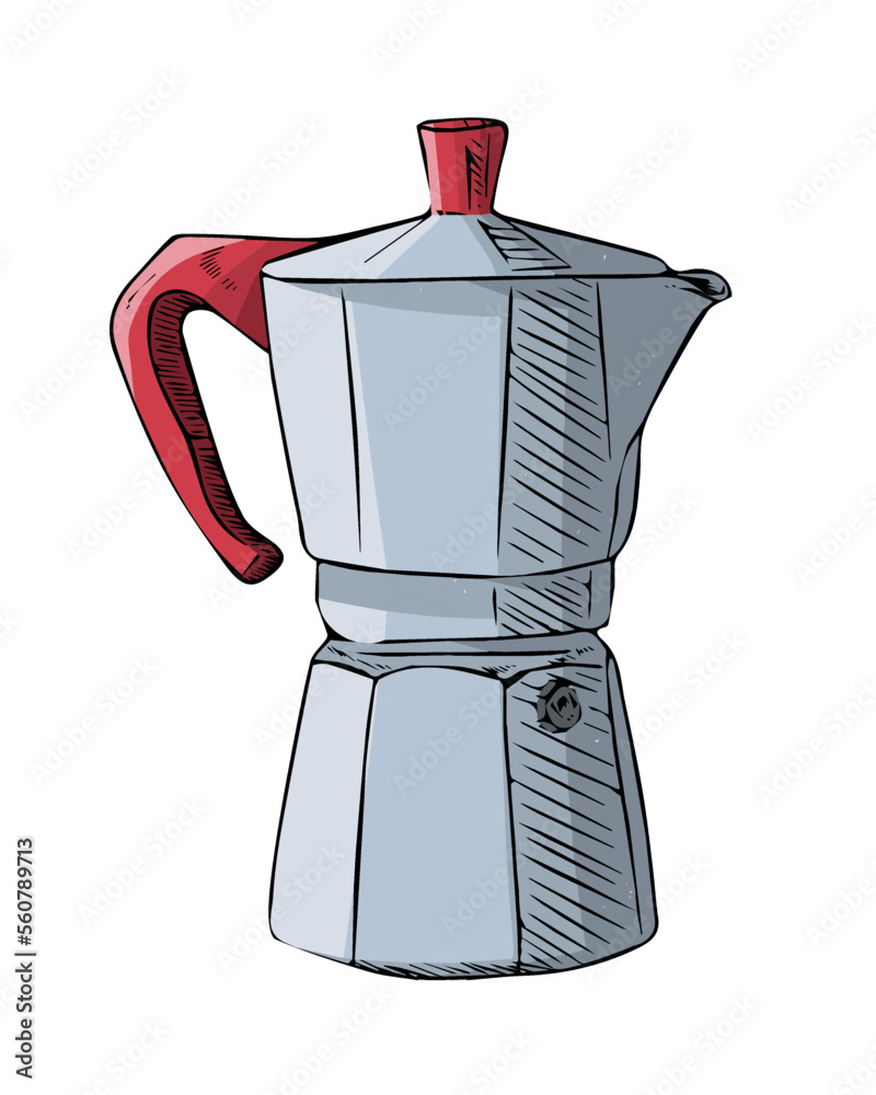 cafetera dibujo Stock Vector | Adobe Stock
