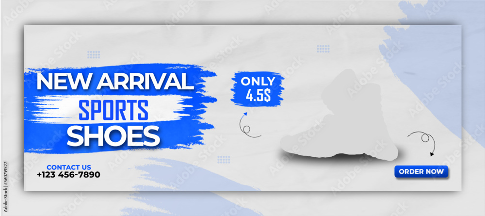 Shoes facebook cover and template Stock Vector | Adobe Stock