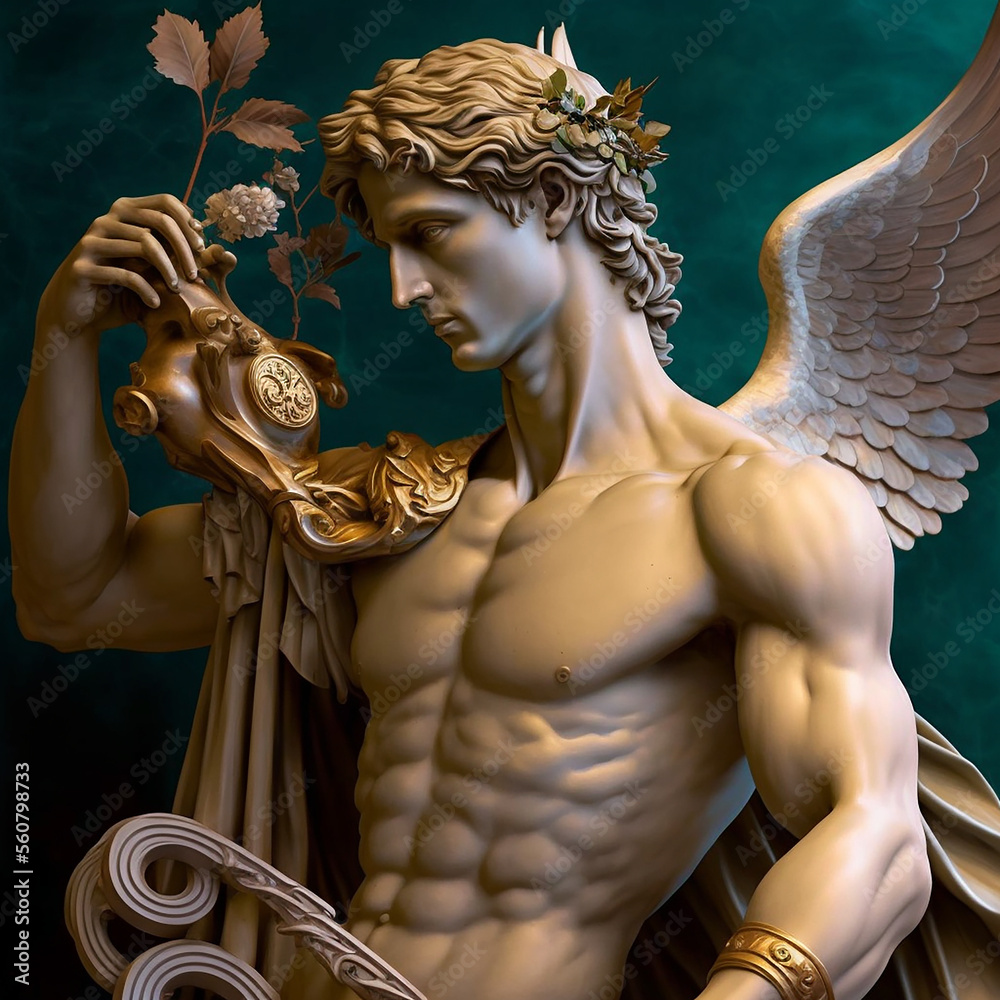 Ancient greek god Apollo. Created with Generative AI technology. Stock ...