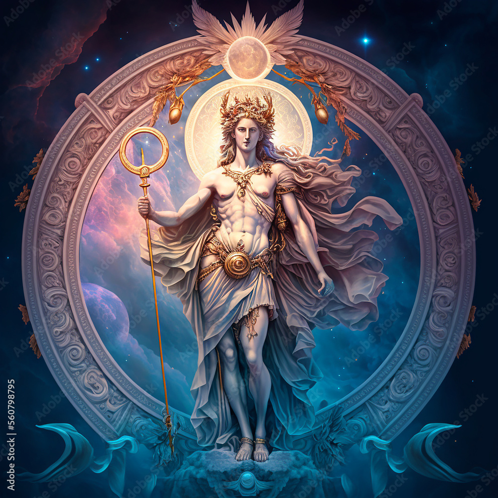 Ancient greek god Apollo. Created with Generative AI technology. Stock ...