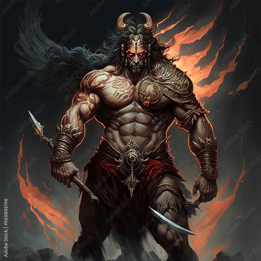 Ancient greek god Ares. Created with Generative AI technology. 素材庫插圖 ...