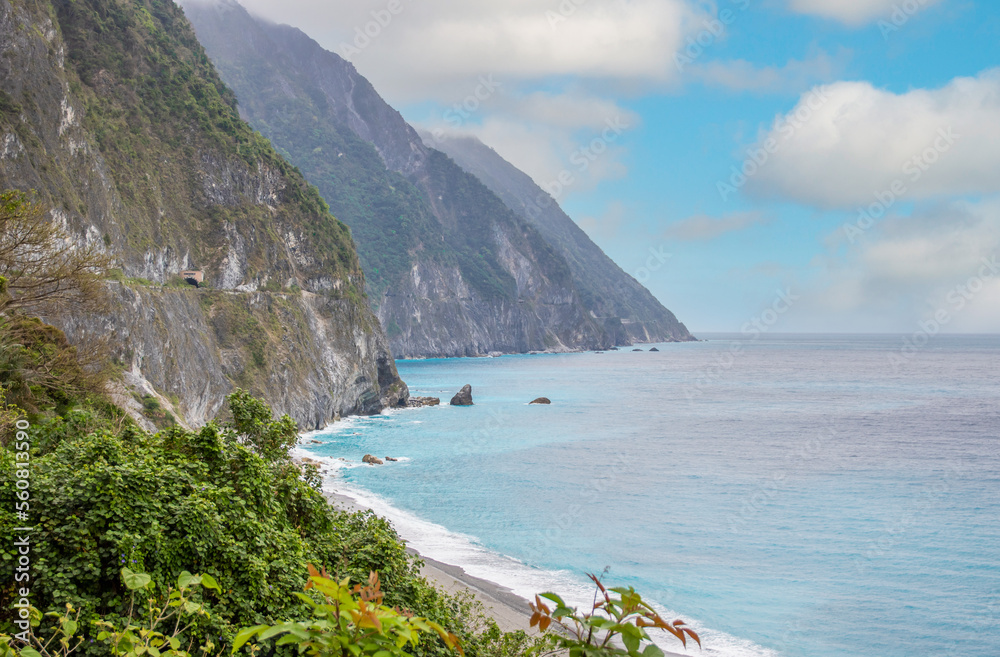 Taitung, Taiwan - characterized by deep blue waters, vertical cliffs ...