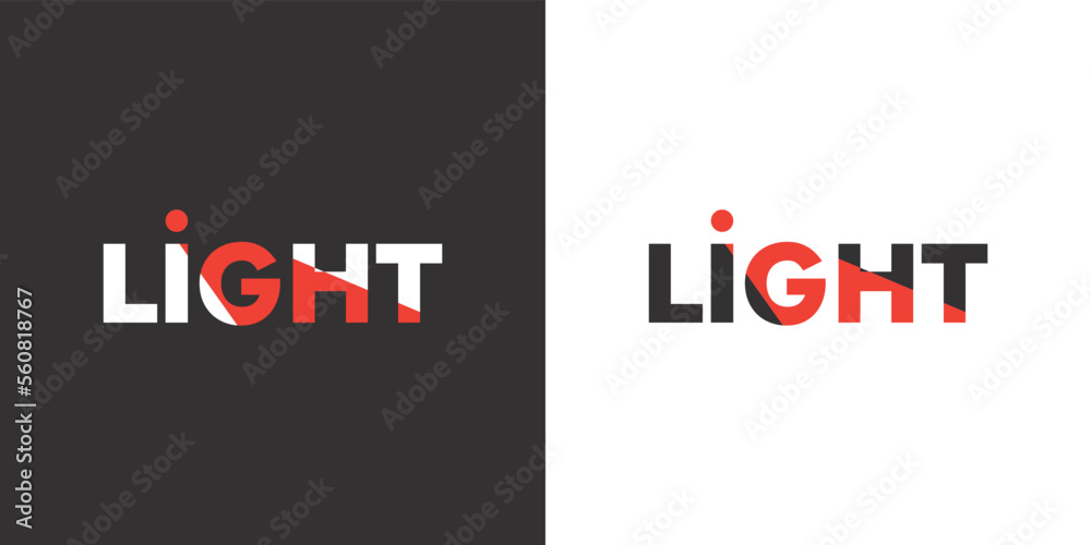 Logo light text lantern beam of light Stock Vector | Adobe Stock