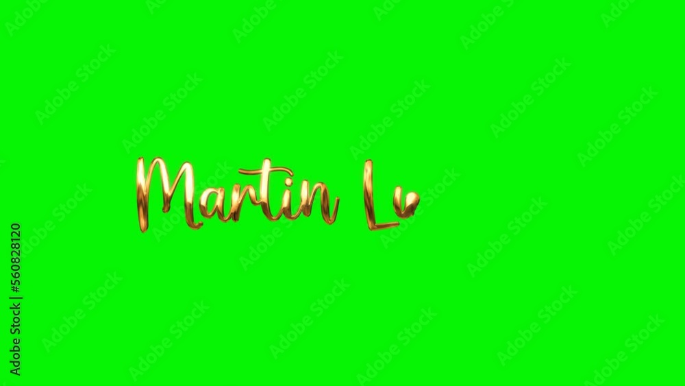 Martin Luther King Day. Animation Handwriting typography design for ...