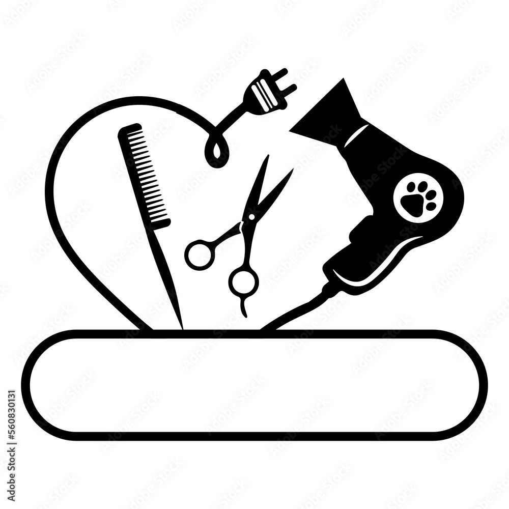 dog groomer svg png, pet grooming shop groomer animal barber comb salon ...