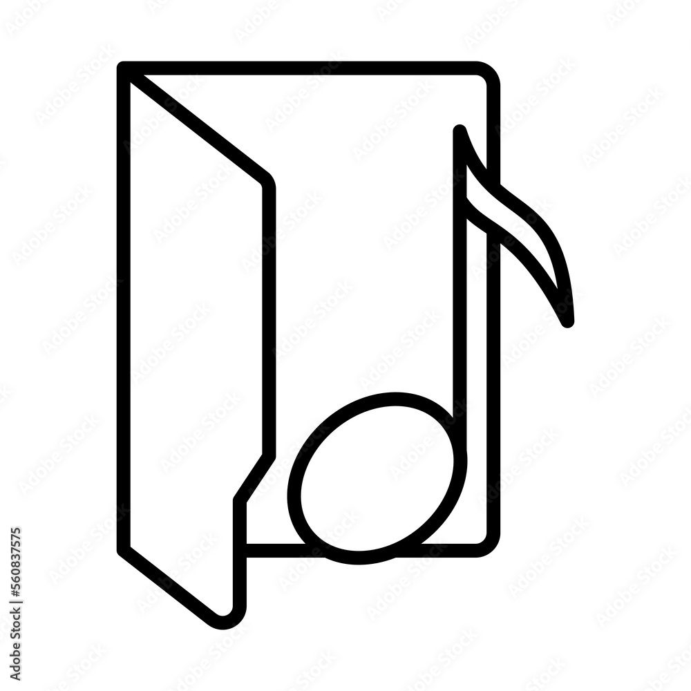 Music Folder Icon Logo Design Vector Template Illustration Sign And ...