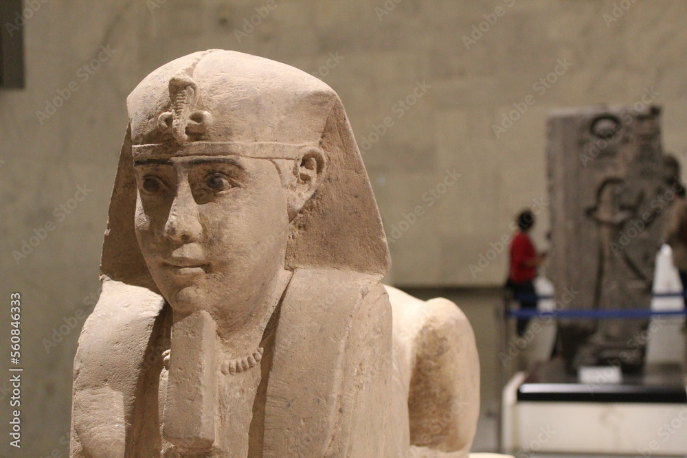 Sandstone Statue Of The Sphinx On Display In The National Museum Of