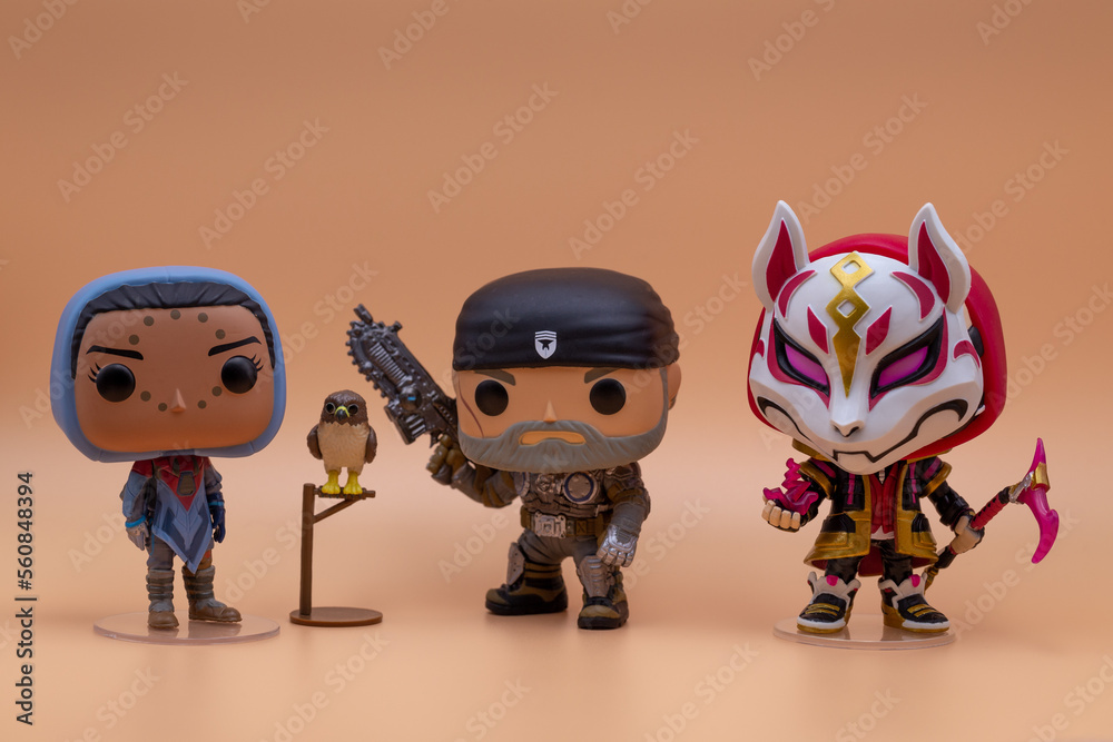 4 January 2023, Funko POP figures, DRIFT from Fortnite, Marcus Fenix ...