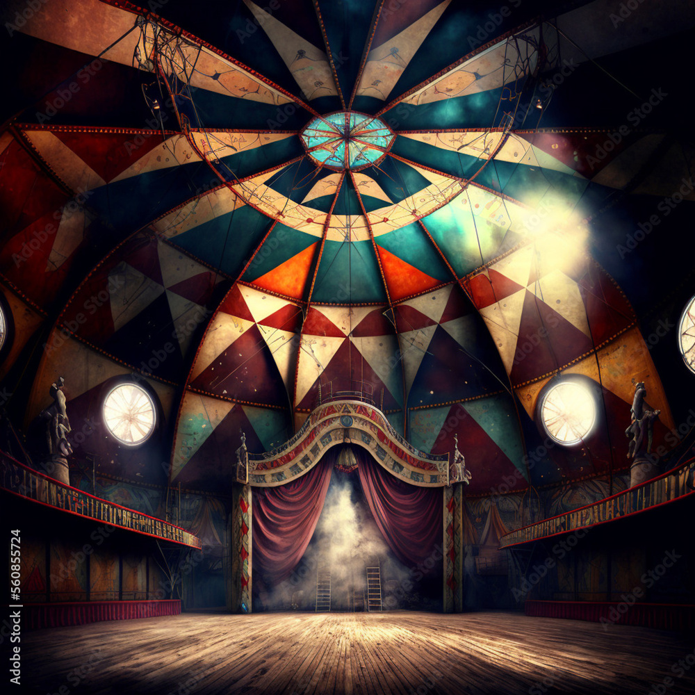 Interior of a circus. Generative AI. Stock Illustration | Adobe Stock