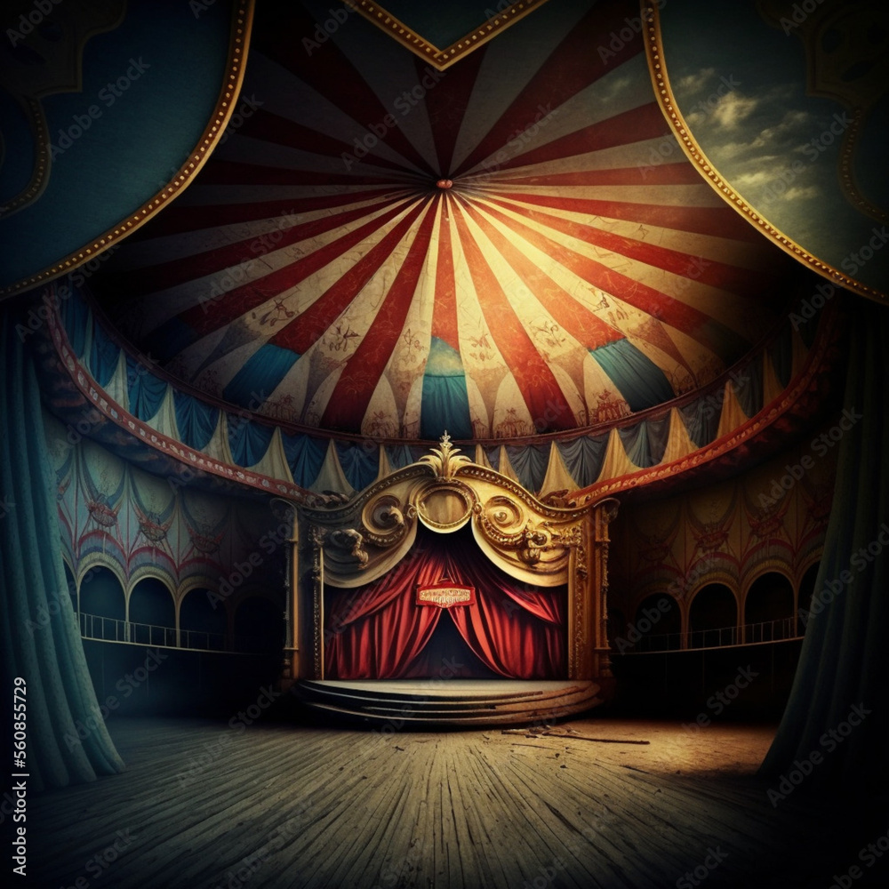 Interior of a circus. Generative AI. Stock Illustration | Adobe Stock