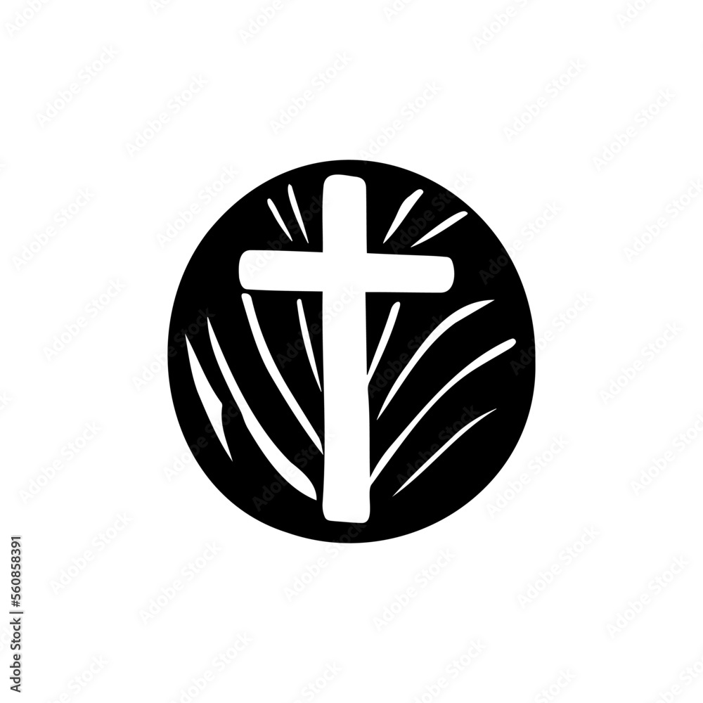 Christian Cross Circle Vector, Cross Vector, Circle Cross Design Stock ...