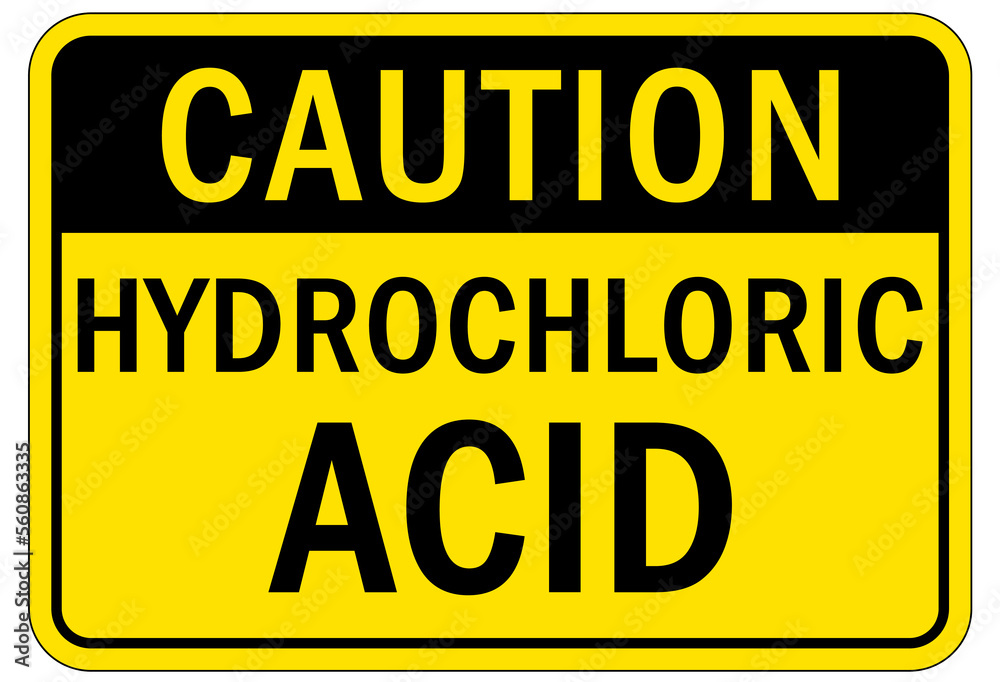 hydrochloric acid sign and label Stock Vector | Adobe Stock