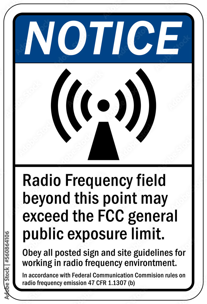 Radio frequency hazard sign and labels radio frequency field beyond this point may exceed the ...