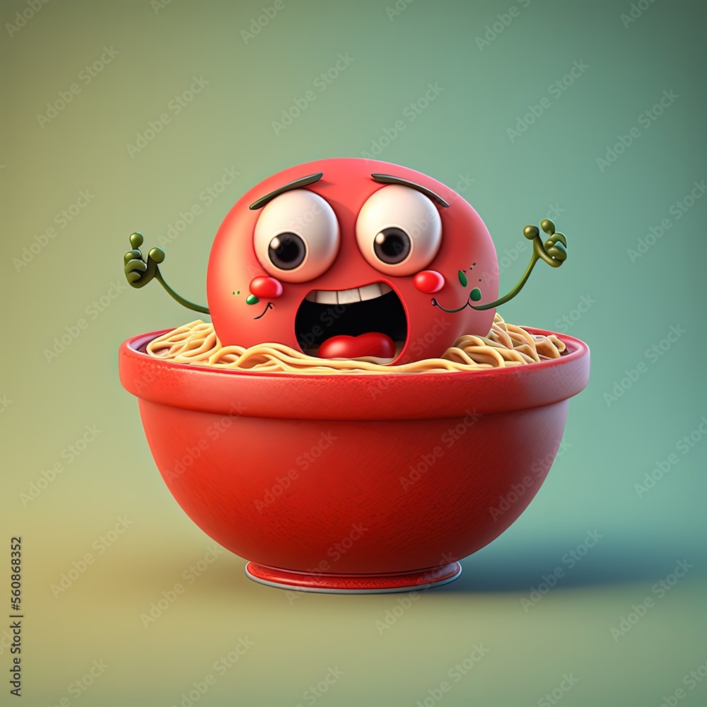 Funny Cartoon Meatball