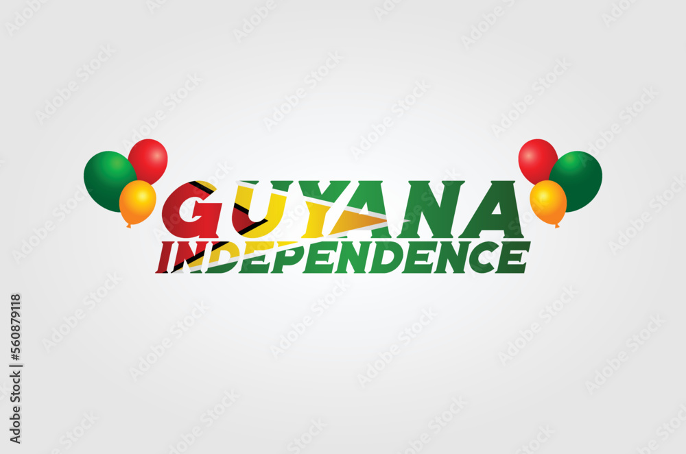 Guyana Independence Day Background Elegant Design Stock Vector | Adobe Stock