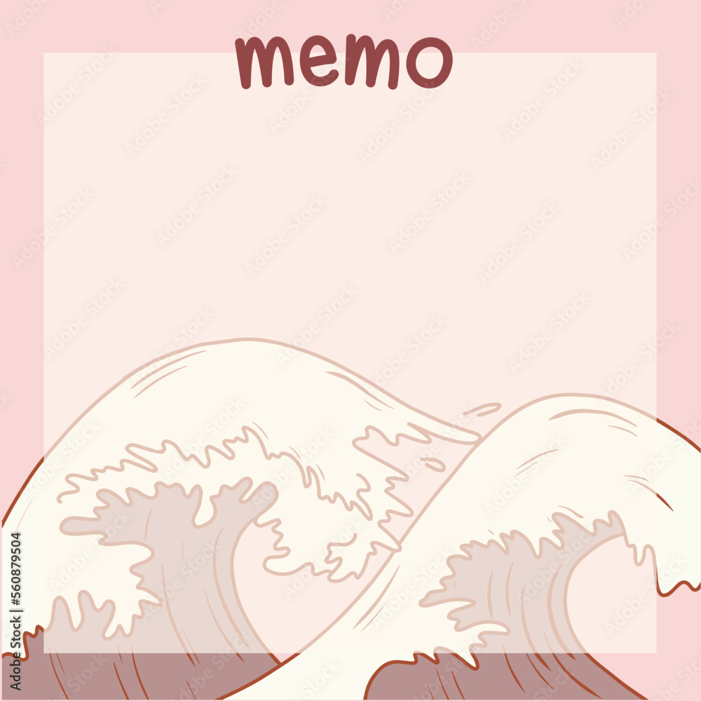 Cute memo template. Cute note template with stripes and cute bear for ...
