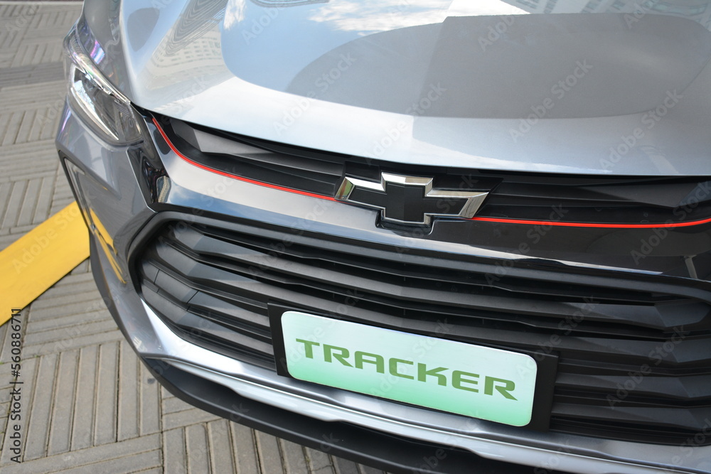 Chevrolet tracker suv emblem at sportsline magazine car show in Quezon ...